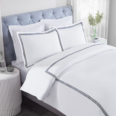 Click here for SUPERIOR Brandon Embroidered Cotton Modern Duvet C... prices