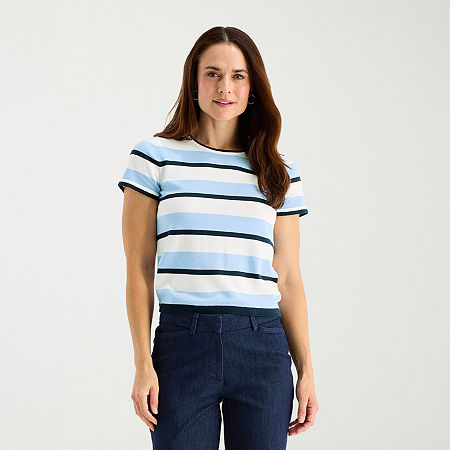 Click here for Liz Claiborne Womens Crew Neck Short Sleeve Pullov... prices