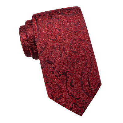 Collection by Michael Strahan Paisley Silk Tie-JCPenney, Color: Red