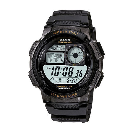 Click here for Casio Illuminator Mens Black Bezel Digital Sport W... prices