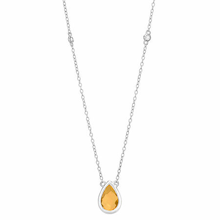 Click here for Womens Genuine Yellow Citrine Sterling Silver 18 I... prices