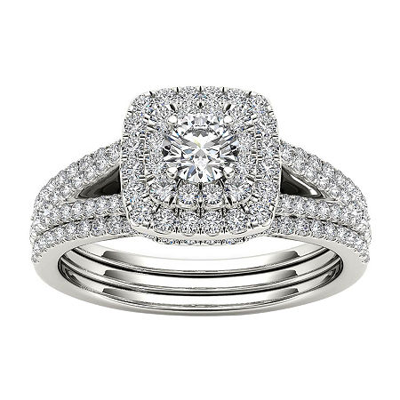 Click here for 1 CT.T.W. Natural Diamond 10K Gold Bridal Set  7 1... prices
