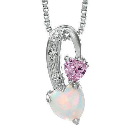 Click here for Lab-Created Opal and Pink Sapphire Sterling Silver... prices