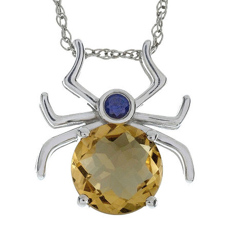Click here for Lab-Created Citrine and Genuine Onyx Spider Sterli... prices