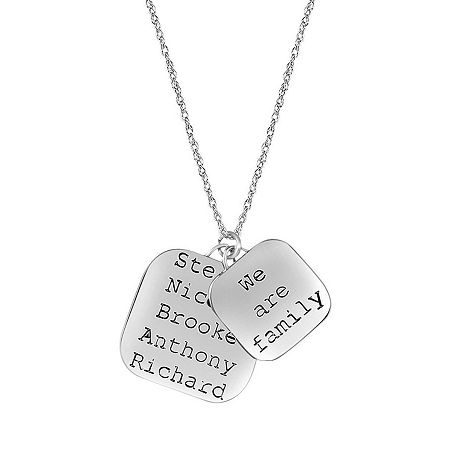 Click here for Personalized We Are Family Sterling Silver Pendant... prices