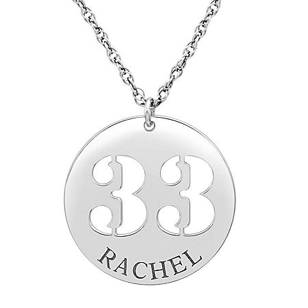 Click here for Personalized Womens 14K Gold Name and Number Round... prices