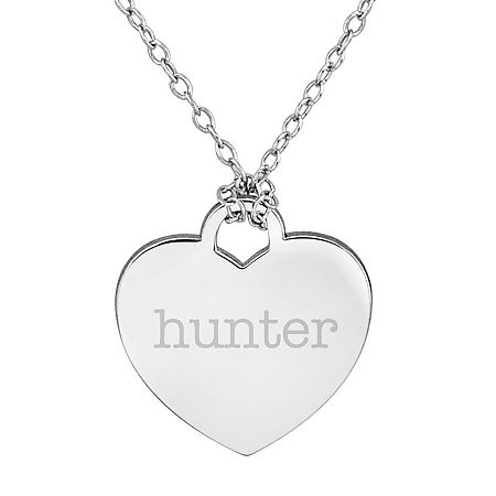 Click here for Personalized Sterling Silver Name Heart Pendant Ne... prices