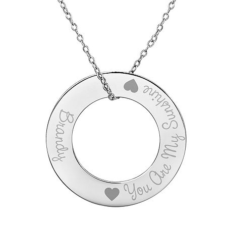 Click here for Personalized Sterling Silver 29mm You Are My Sunsh... prices