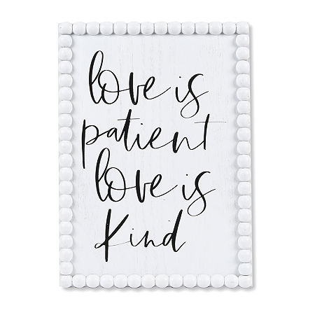 Click here for 10x14 Love is Patient Beaded Wall Sign  One Size... prices