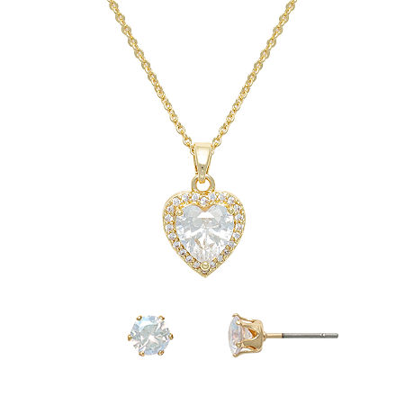 Click here for Mixit Womens Heart Hypoallergenic 2-pc. Jewelry Se... prices
