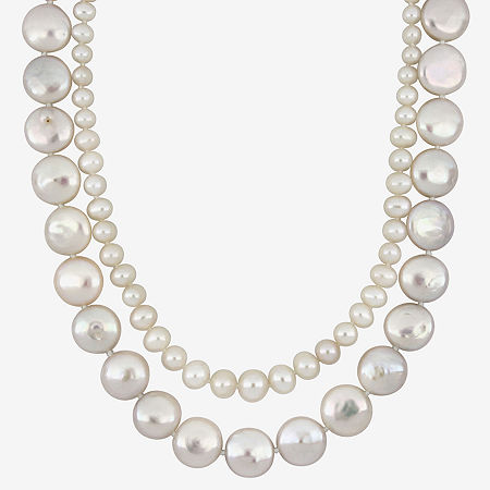 Click here for Womens White 17 Inch Strand Necklace  One Size prices
