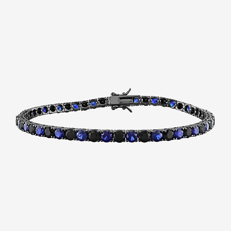Click here for Mens Lab Created Multi Color Sapphire Sterling Sil... prices