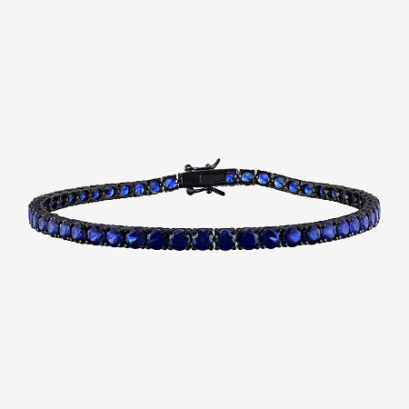 Click here for Mens Lab Created Blue Sapphire Sterling Silver 9 I... prices