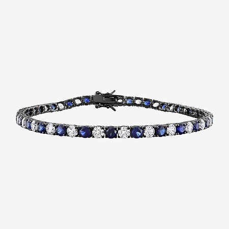 Click here for Mens Lab Created Blue Sapphire Sterling Silver 9 I... prices