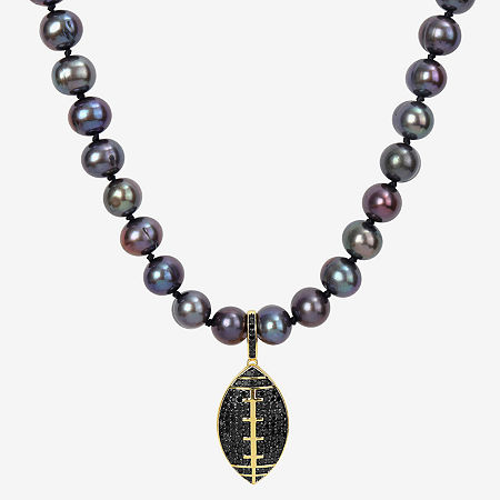 Click here for Football Mens Black 19 Inch Strand Necklace  One S... prices