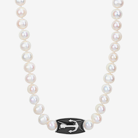 Click here for Mens White 19 Inch Strand Necklace  One Size prices