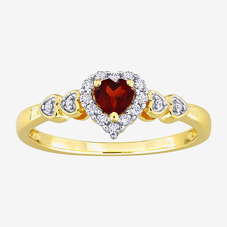 Click here for Womens Diamond Accent Genuine Red Garnet 18K Gold... prices