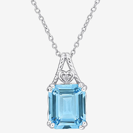 Click here for Womens Genuine Blue Topaz Sterling Silver 18 Inch... prices