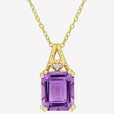 Click here for Womens Genuine Purple Amethyst 18K Gold Over Silve... prices