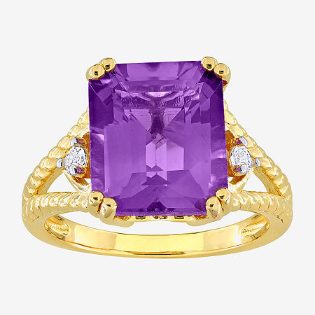 Click here for Womens Genuine Purple Amethyst 18K Gold Over Silve... prices