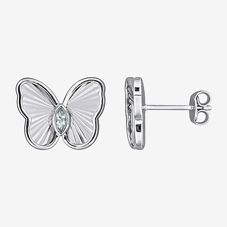 Click here for Genuine Blue Aquamarine Sterling Silver 12mm Butte... prices