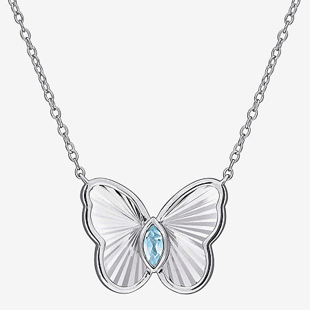 Click here for Womens Genuine Blue Topaz Sterling Silver Butterfl... prices