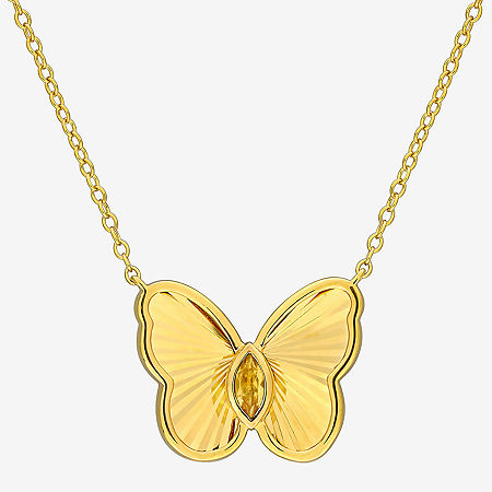 Click here for Womens Genuine Yellow Citrine 18K Gold Over Silver... prices