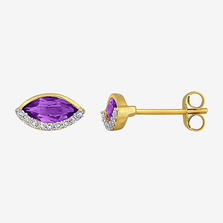 Click here for 1/10 CT. T.W. Genuine Purple Amethyst 14K Gold 5.5... prices