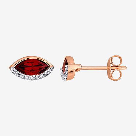 Click here for 1/10 CT. T.W. Genuine Red Garnet 14K Rose Gold 5.5... prices
