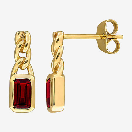 Click here for Womens Genuine Red Garnet 14K Gold Drop Earrings... prices