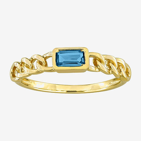 Click here for Womens Genuine Blue Topaz 14K Gold Cocktail Ring... prices