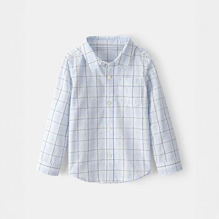 Click here for Carters Boys Toddler 2T-5T Plaid Button-Down Shirt... prices