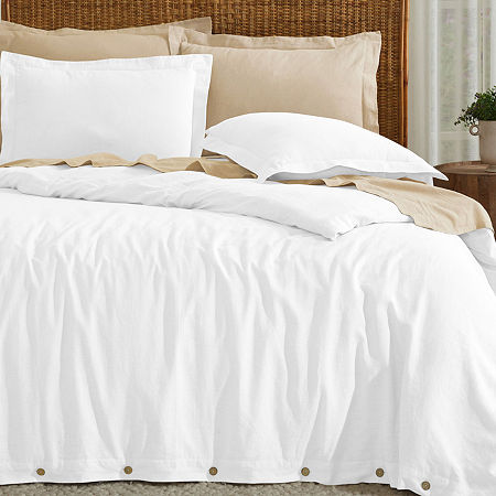 Click here for Superior Cotton Linen Blend Solid 3-Piece Duvet Co... prices