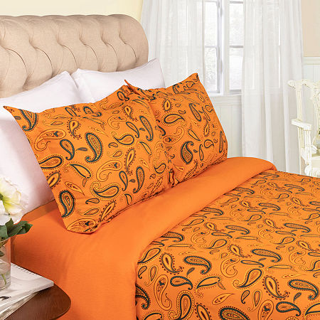 Click here for Superior Cotton Flannel Paisley Duvet Cover Set prices