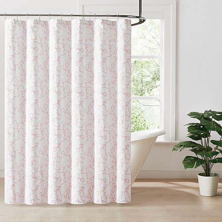Click here for Truly Soft Printed Bow Shower Curtain  One Size  P... prices