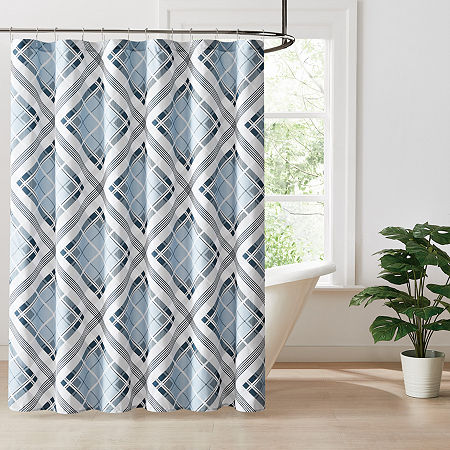 Click here for Truly Soft Lars Plaid Shower Curtain  One Size  Bl... prices