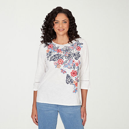 Click here for Alfred Dunner Austin Womens Round Neck 3/4 Sleeve... prices