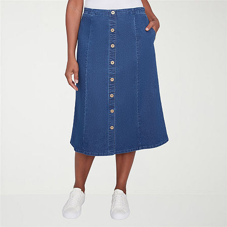 Click here for Alfred Dunner Classics Womens High Low Denim Skirt... prices