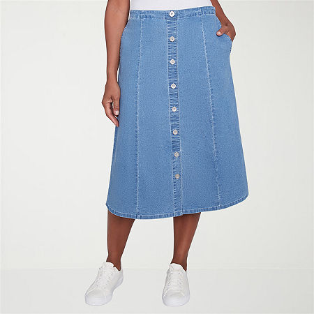 Click here for Alfred Dunner Classics Womens High Low Denim Skirt... prices