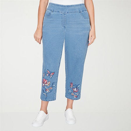 Click here for Alfred Dunner Austin Womens Plus Mid Rise Capri Je... prices