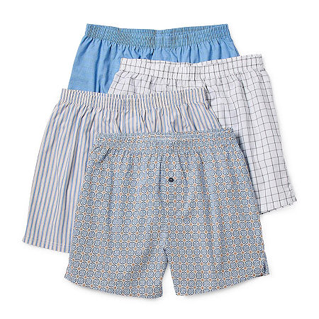 Click here for Stafford Cotton Woven Mens 4 Pack Boxers 302600  X... prices