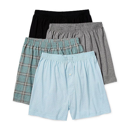 Click here for Stafford Cotton Knit Mens 4 Pack Boxers 305939  Me... prices