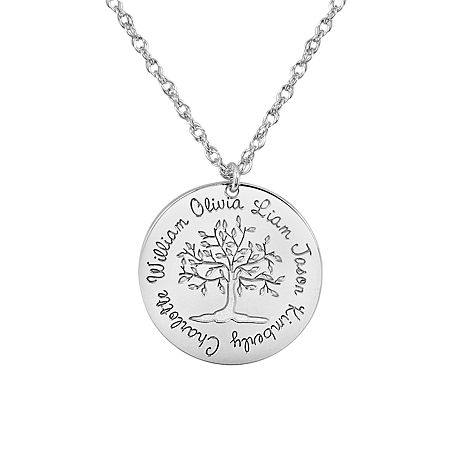 Click here for Personalized Womens Round Family Tree Name Pendant... prices