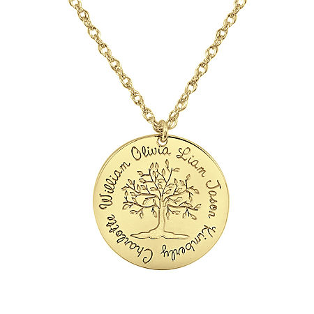 Click here for Personalized Womens Round Family Tree Name Pendant... prices