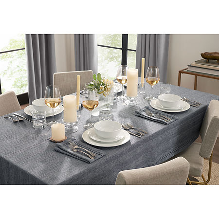 Click here for Fieldcrest Luxury Cotton-Linen Herringbone Tablecl... prices
