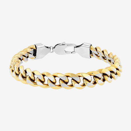 Click here for Stainless Steel Solid Curb Chain Bracelet  One Siz... prices