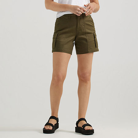 Click here for Lee Flex To Go Womens Mid Rise Cargo Short  18  Gr... prices