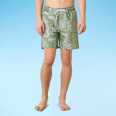 Click here for Arizona Mens Striped Swim Trunks  X-large  Green prices