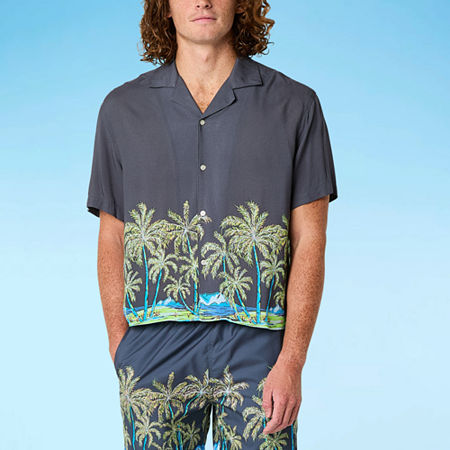 Click here for Arizona Mens Short Sleeve Camp Shirt  Large  Blue prices