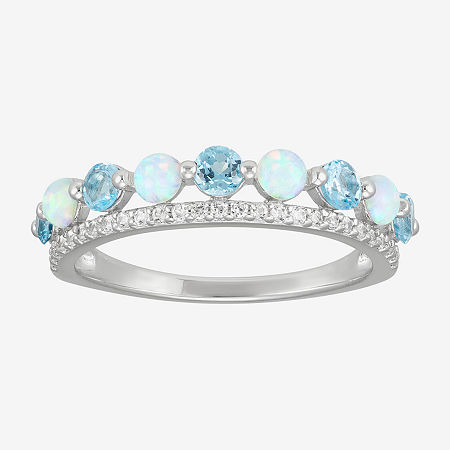 Click here for Womens 4.5MM Multi Color Sterling Silver Band  7 prices